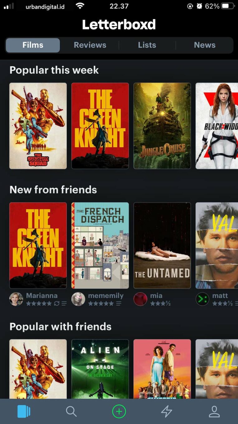 Aplikasi Review Film: Letterboxd untuk Android / iPhone – Urbandigital