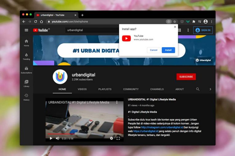 Cara Pasang Situs YouTube Jadi Aplikasi di Komputer Windows atau Mac ...