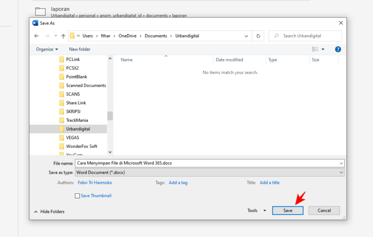 Cara Menyimpan File di Microsoft Word 365 Terlengkap dan Mudah Dipahami ...